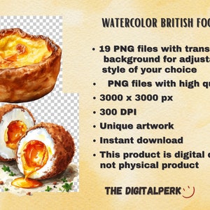 Watercolor British Foods Clipart - for Commercial Use and Others - 19 ...
