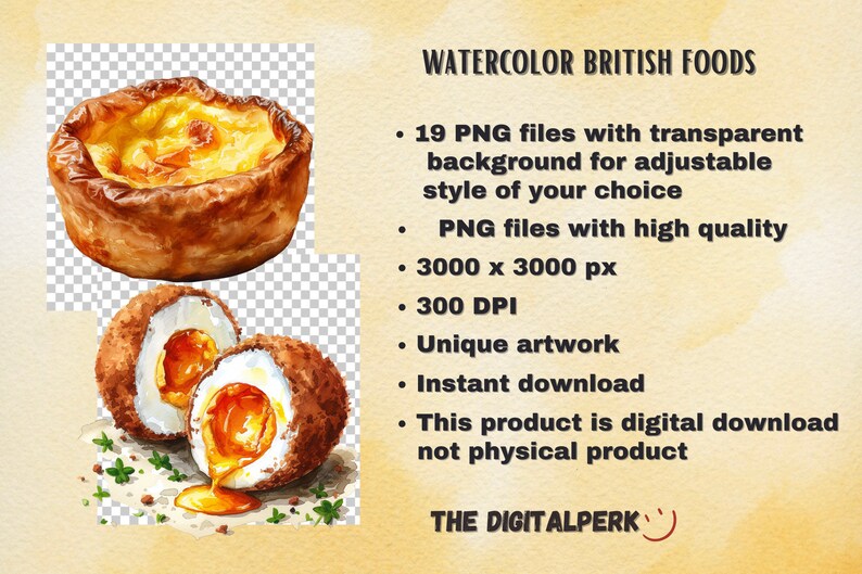 Watercolor British Foods Clipart - for Commercial Use and Others - 19 ...