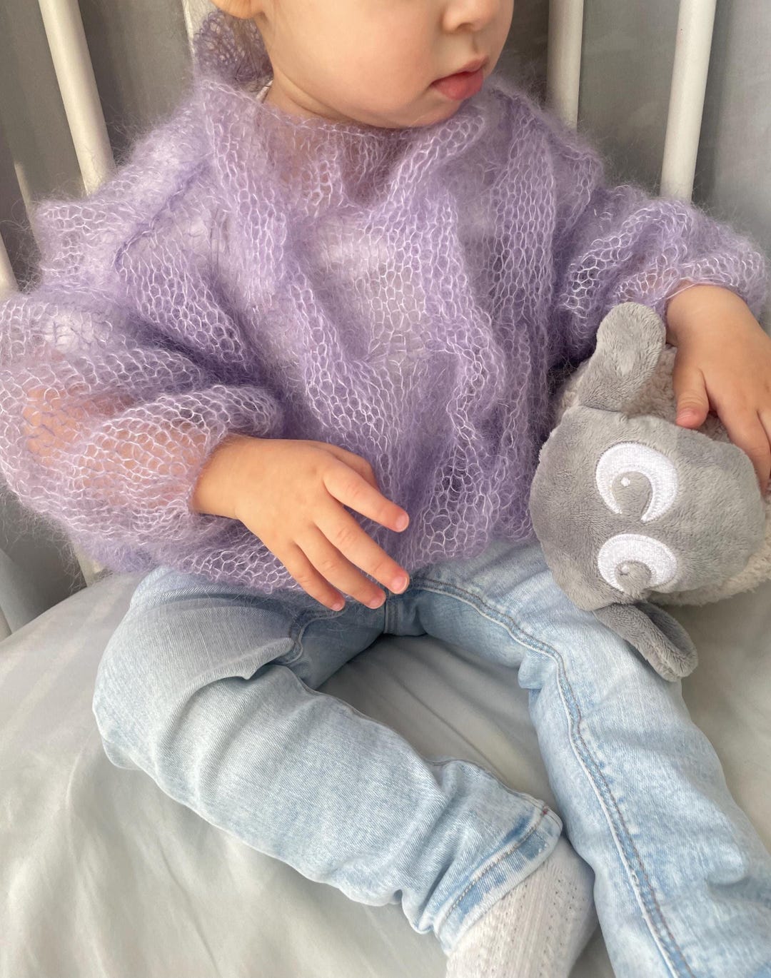 Handknitted Silk Mohair Sweater Made to Order for Warm Baby Clothes - Etsy