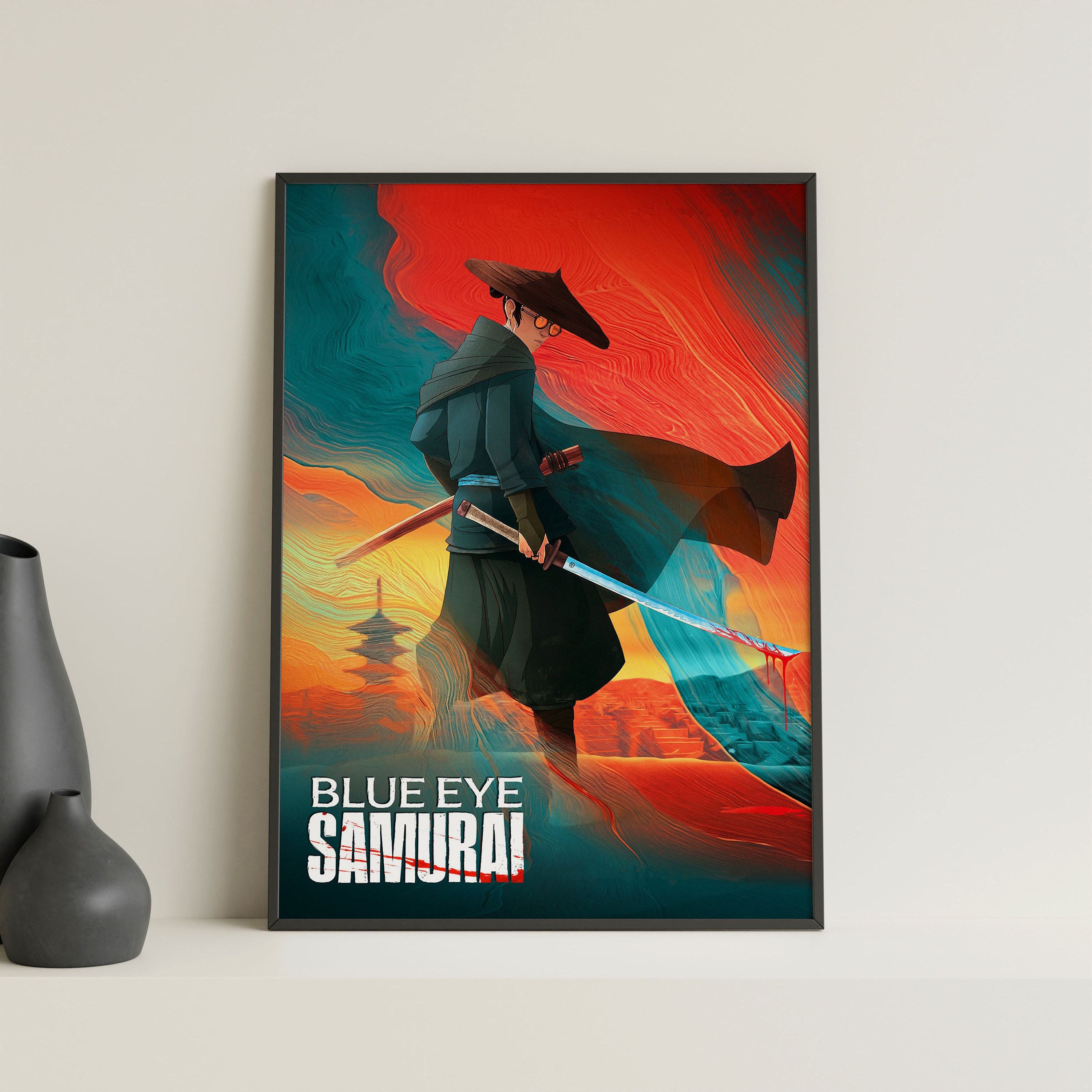 Blue Eye Samurai Anime Movie Poster, Anime Film Wall Art, Movie Poster ...