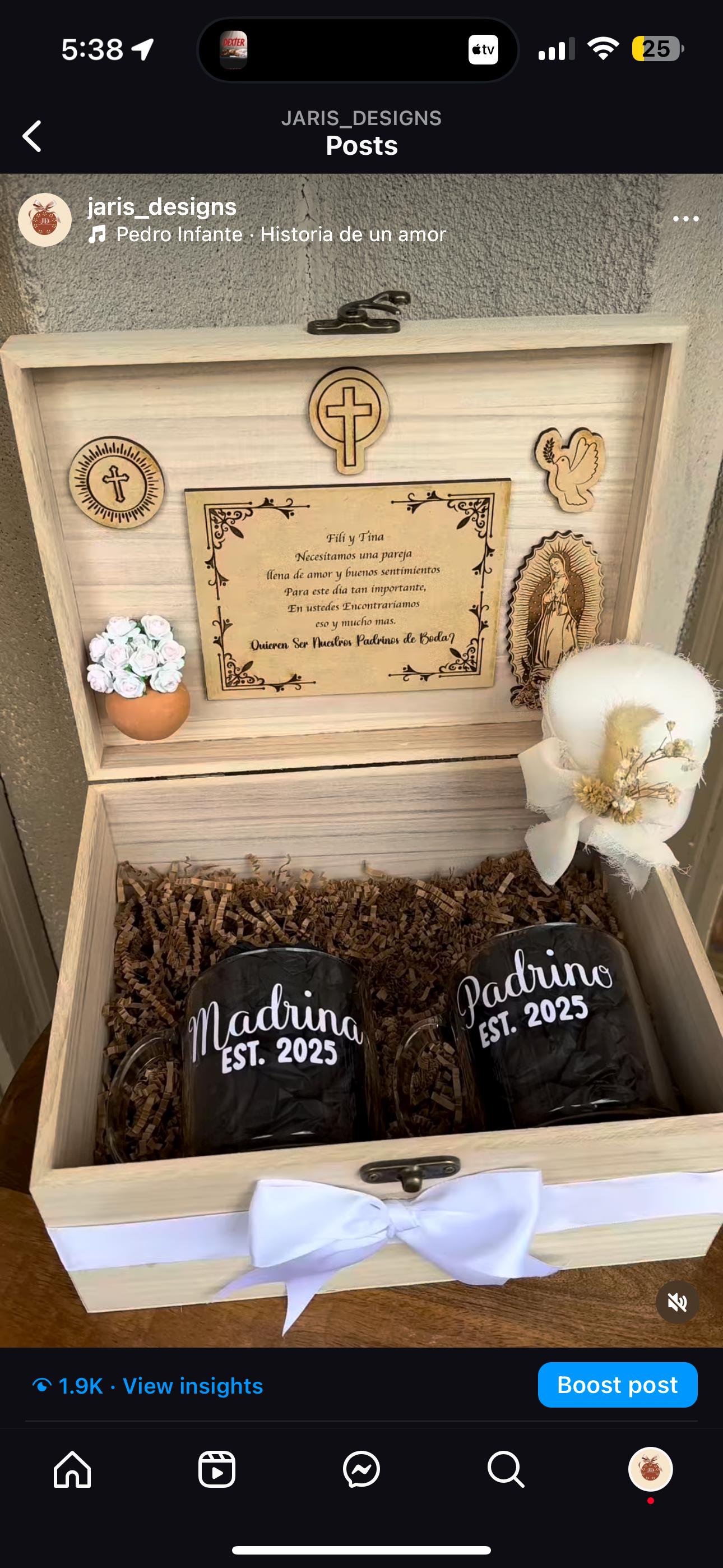 Godparent Proposal Box : Propuesta Para Padrinos De Velacion in White ...
