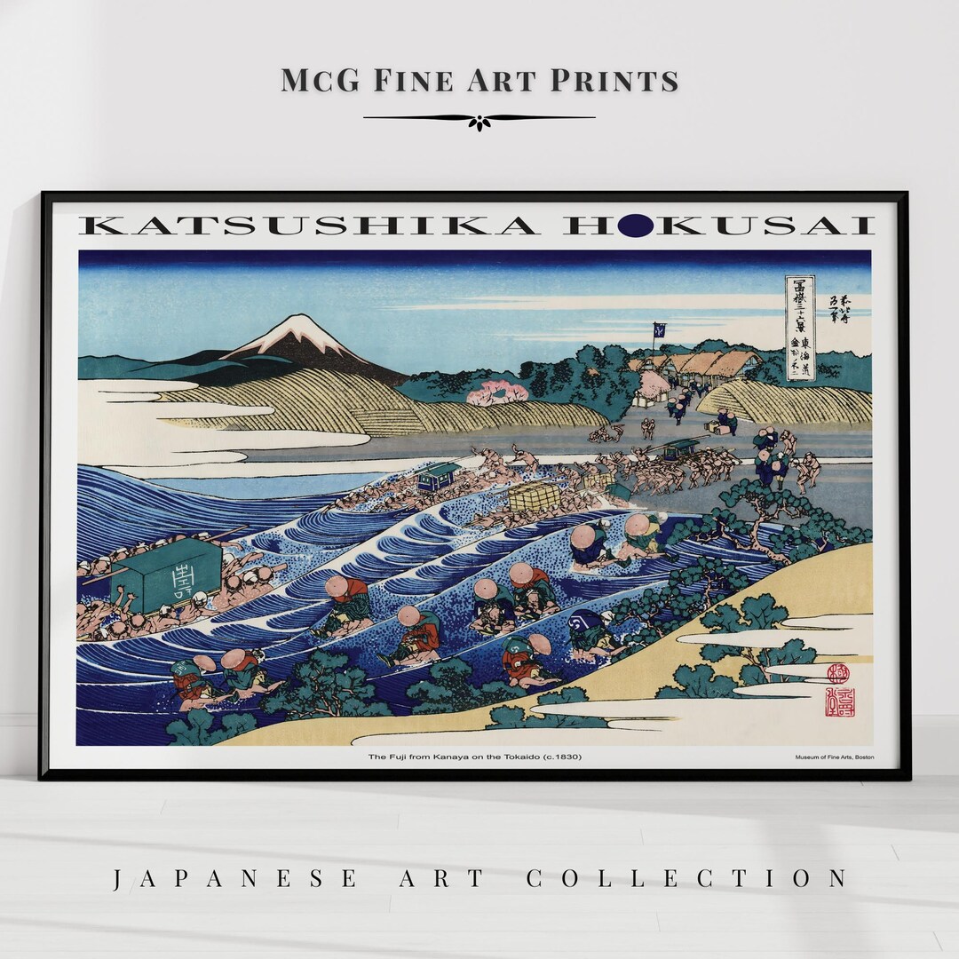 The Fuji From Kanaya on Tokaido Wall Art Print Vintage Japan Mountain ...