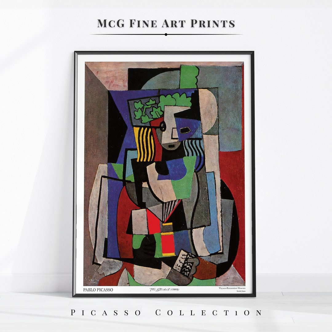 The Student Picasso Gallery Wall Art Print Mid Century Modern Geometric ...