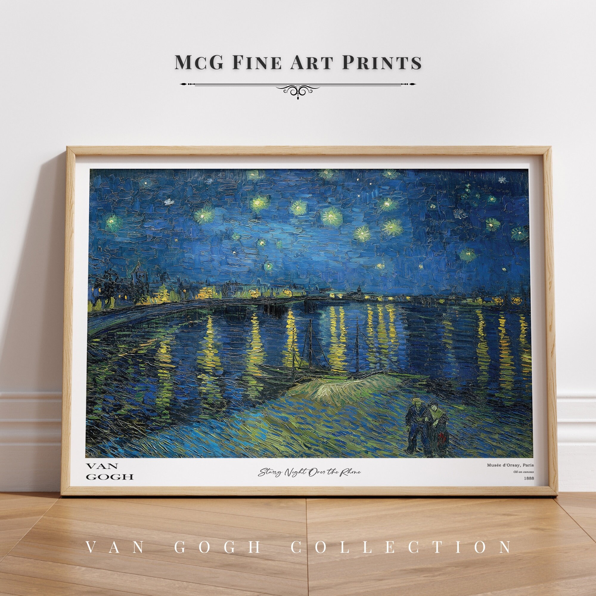 Starry Night Over the Rhone Van Gogh Wall Art Poster Print Aesthetic ...