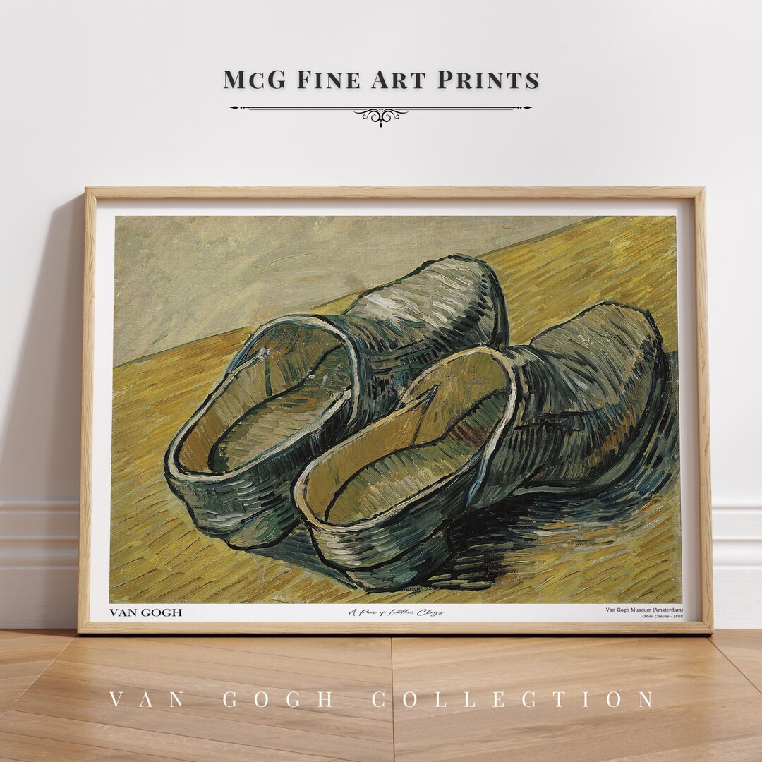 A Pair of Leather Clogs Van Gogh Gallery Wall Art Print Vintage Oil ...