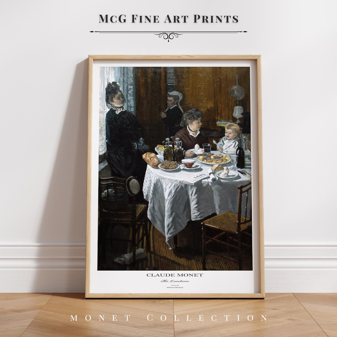 The Luncheon Monet Gallery Wall Art Print Vintage Family Lunch Painting ...