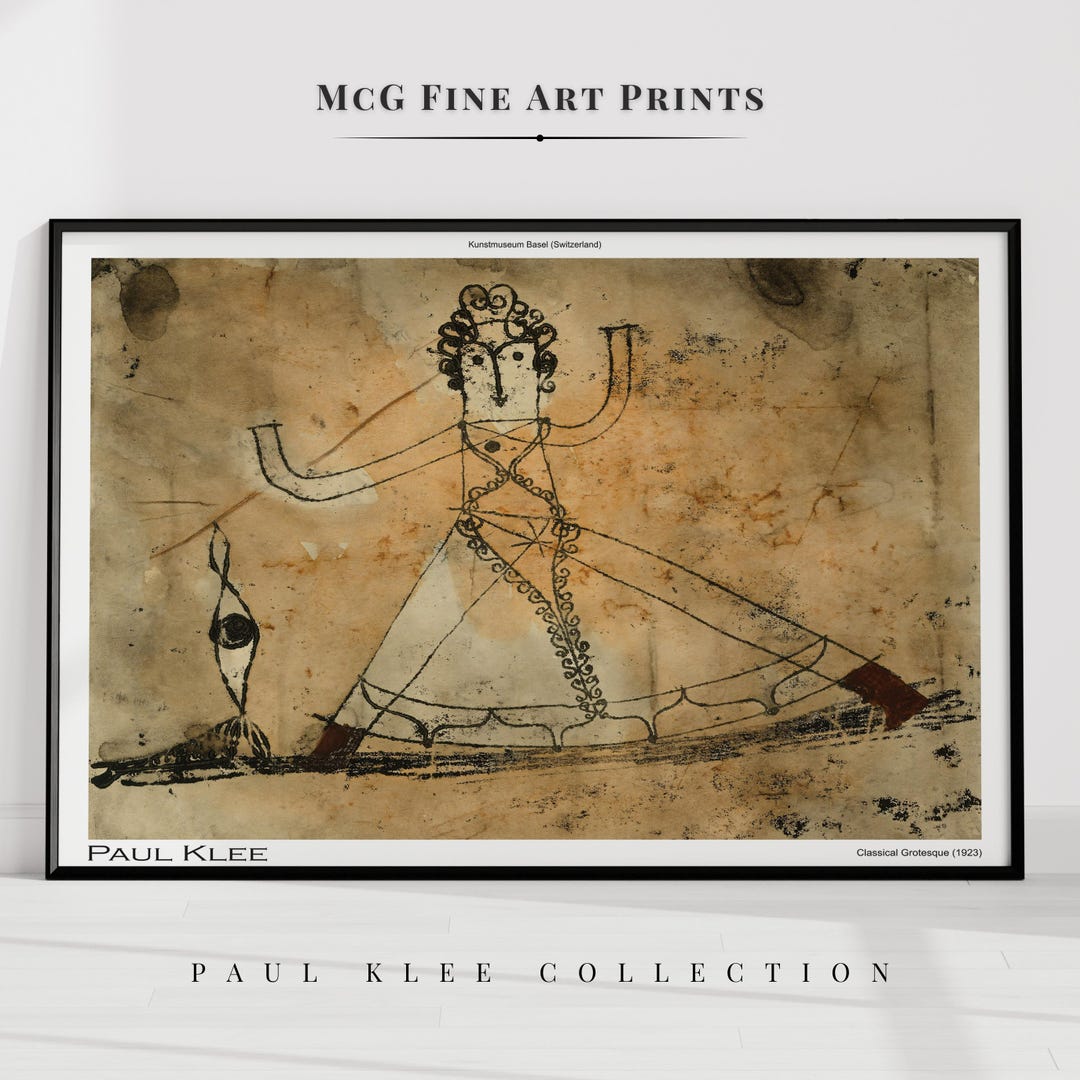 Classical Grotesque Paul Klee Print Modern Minimalist Gallery Wall Art ...