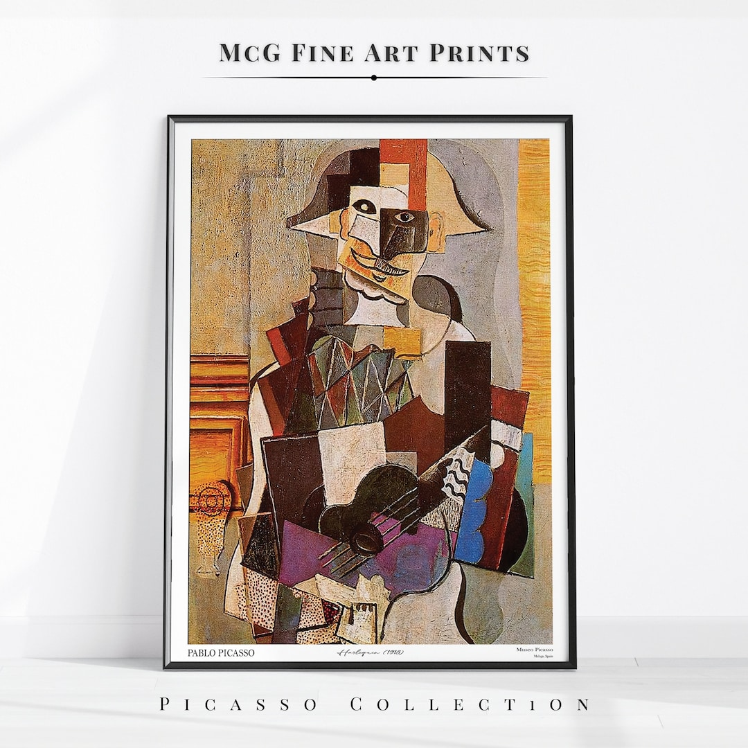 Harlequin Picasso Gallery Wall Art Print Mid Century Modern Geometric ...