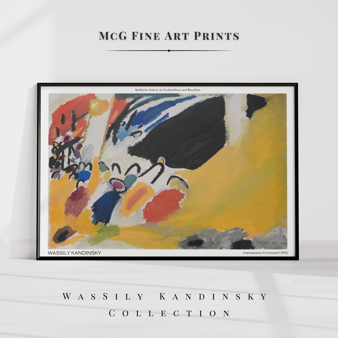 Impressions III Concert Kandinsky Print Mid Century Modern Minimalist ...