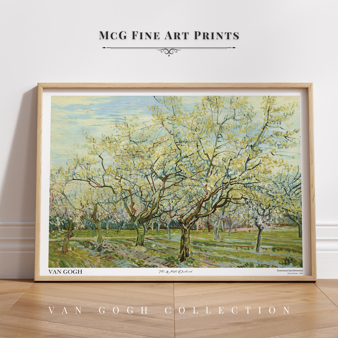 The White Orchard Van Gogh Floral Print Gallery Wall Art Vintage ...