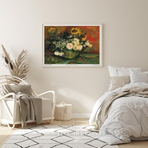 Still Life With Roses and Sunflowers Van Gogh Gallery Wall Art Flower ...