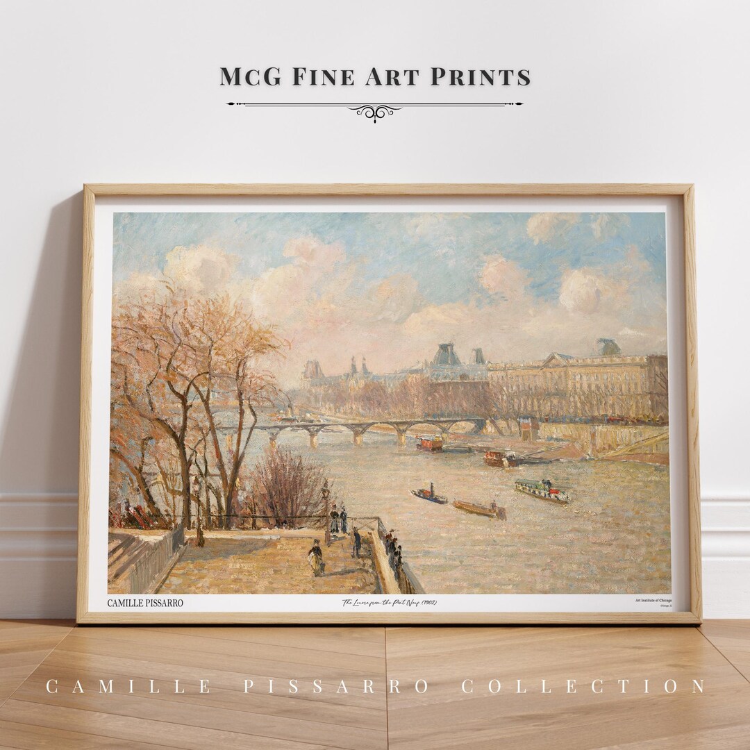 The Louvre From the Pont Neuf Gallery Wall Art Print Vintage Paris ...