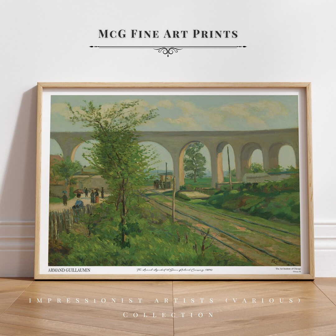 The Arcueil Aqueduct at Sceaux Railroad Crossing Wall Art Print Vintage ...