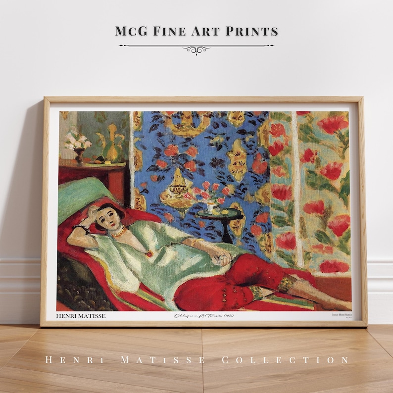 Odalisque in Red Trousers Matisse Gallery Wall Art Print Vintage Oil ...