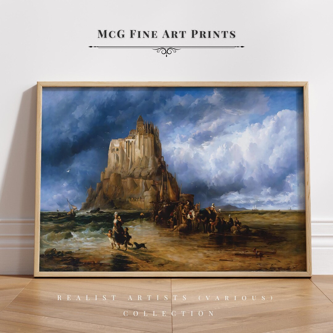 Mont St Michel Normandy Gallery Wall Art Print Vintage Mountain ...