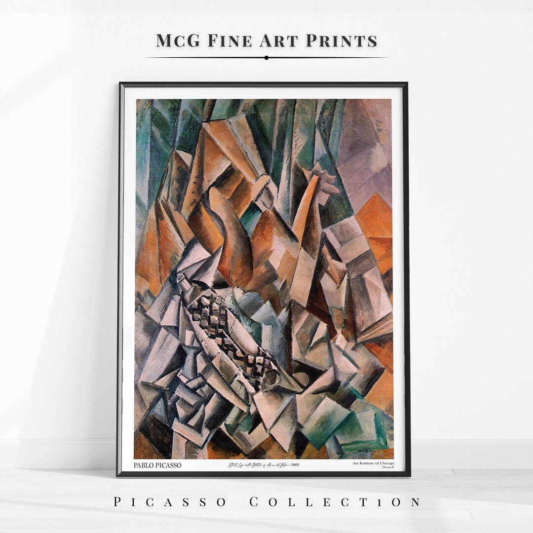 Still Life With Bottle of Anis Del Mono Picasso Gallery Wall Art Print ...