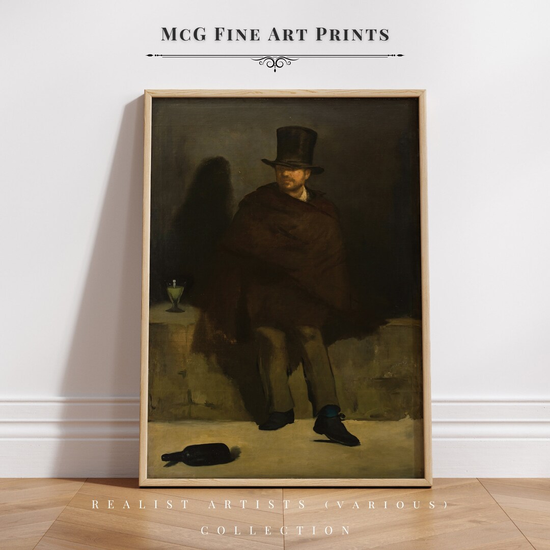 The Absinthe Drinker Gallery Wall Art Print Mid Century Urban Parisian ...
