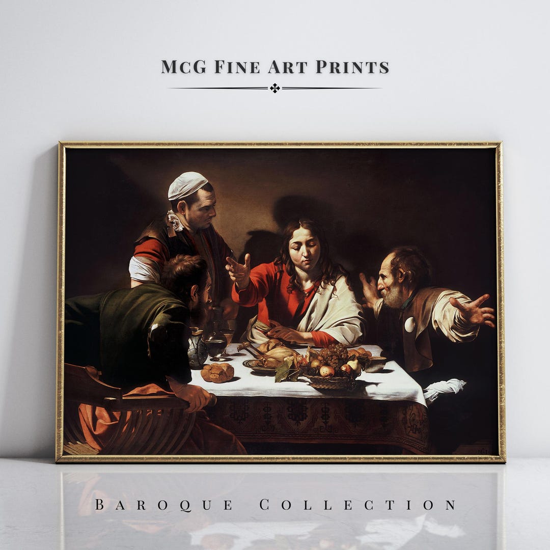 Supper at Emmaus Gallery Wall Art Antique Christian Print Vintage Jesus ...