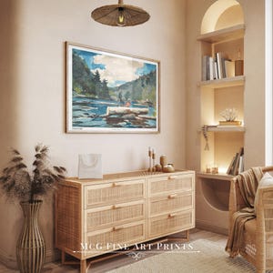 Hudson River Logging Gallery Wall Art Print Vintage Forest Landscape ...