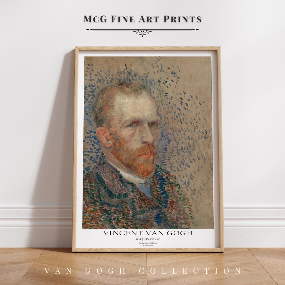 Self Portrait Van Gogh Gallery Wall Art Print Vintage Famous Oil ...