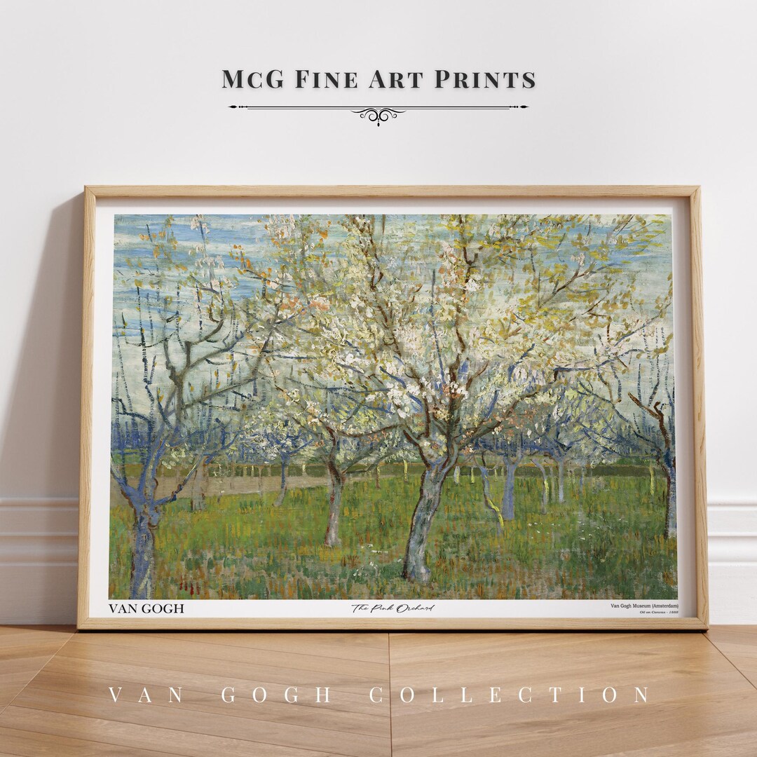 The Pink Orchard Van Gogh Floral Print Gallery Wall Art Vintage ...