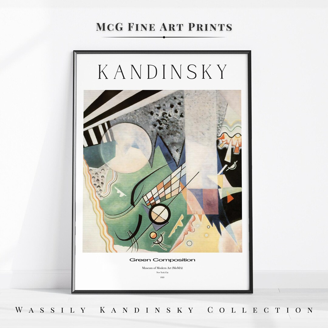 Green Composition Kandinsky Gallery Wall Art Print Mid Century Modern ...