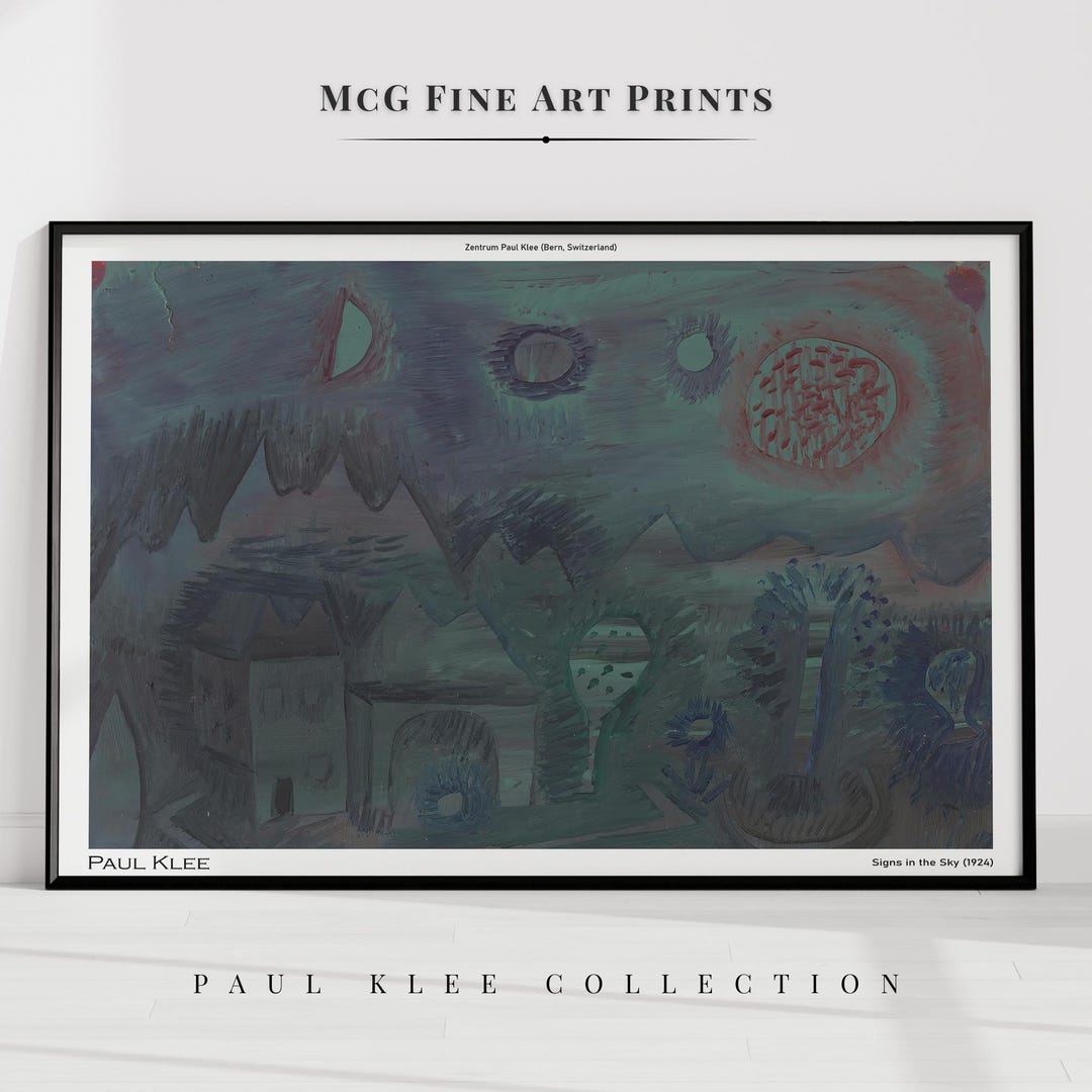Signs in the Sky Paul Klee Print Modern Minimalist Wall Art Abstract ...