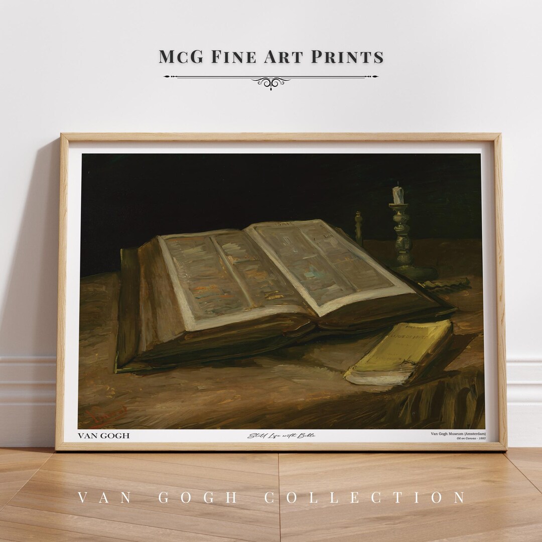 Still Life With Bible Van Gogh Gallery Wall Art Print Vintage Christian ...