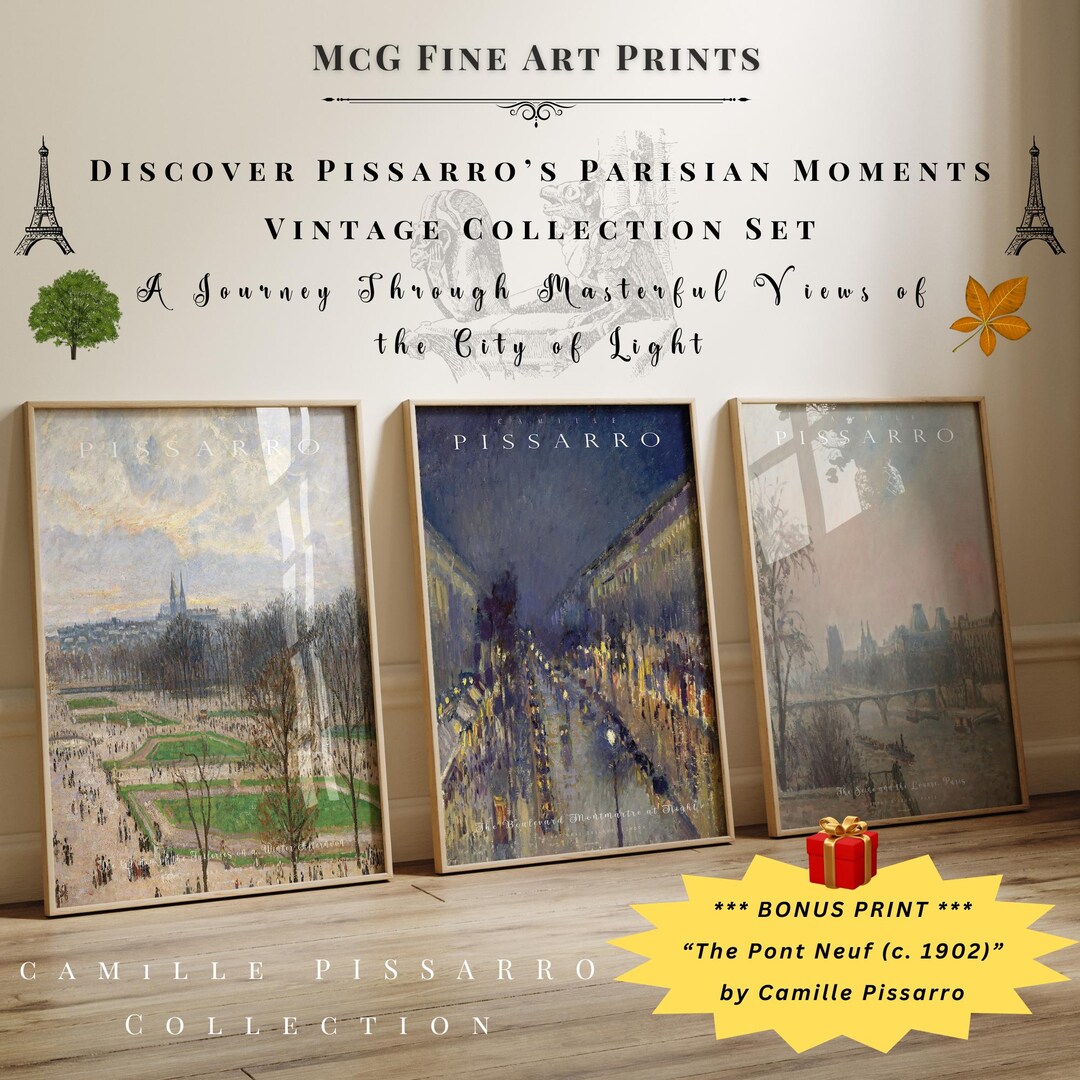 Parisian Moments Set of 3 Prints Gallery Wall Art Vintage Paris ...