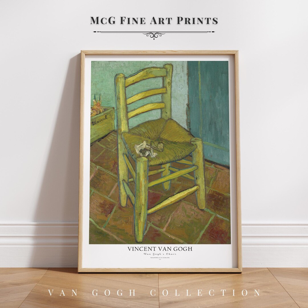 Van Goghs Chair Gallery Wall Art Print Vintage Still Life Oil Painting ...