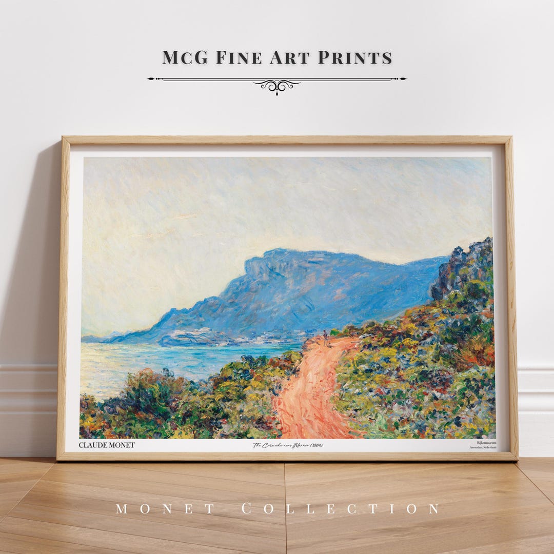 The Corniche Near Monaco Monet Gallery Wall Art Print Vintage Coastal ...