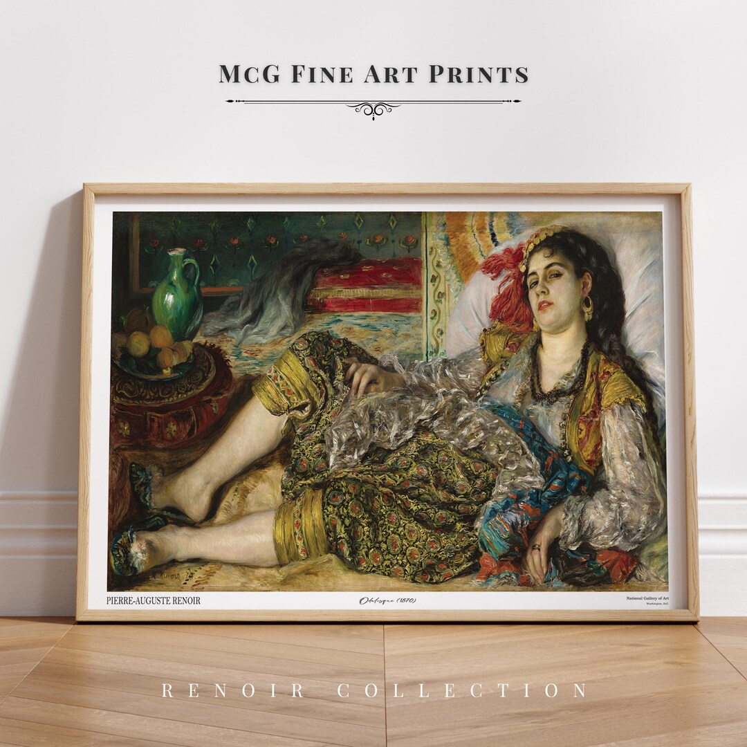 Odalisque Gallery Wall Art Oriental Print Vintage Aesthetic Reclining ...