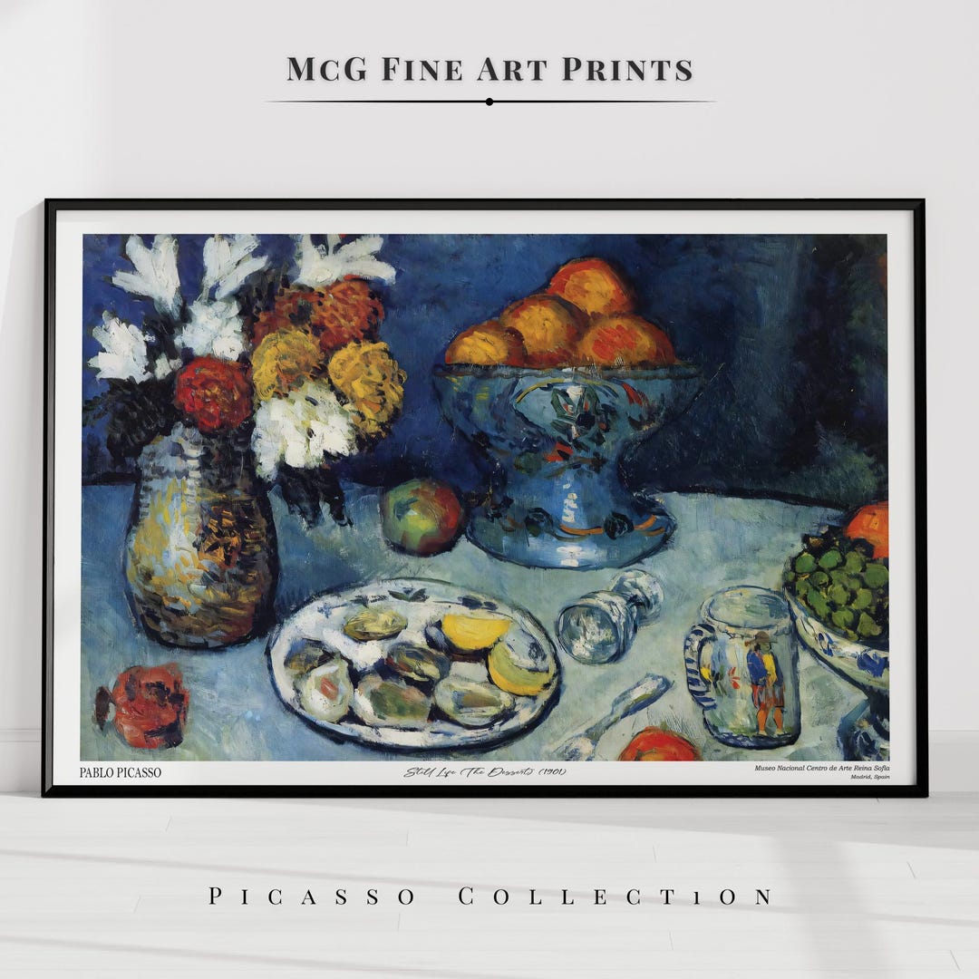 Still Life the Dessert Picasso Gallery Wall Art Food Print Vintage ...