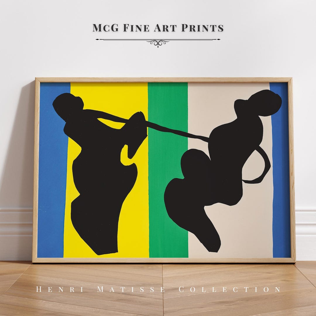 Matisse Cowboy Art Print Modernist Abstract Wall Decor Vibrant Retro ...