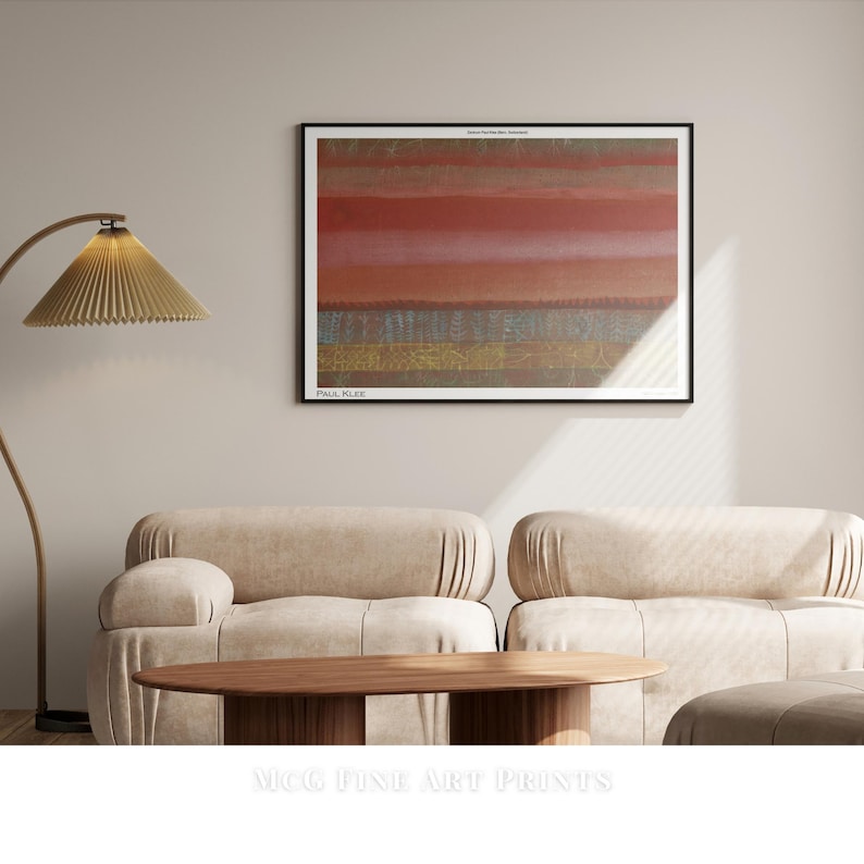 Flat Landscape Paul Klee Wall Art Print Mid Century Modern Minimalist ...
