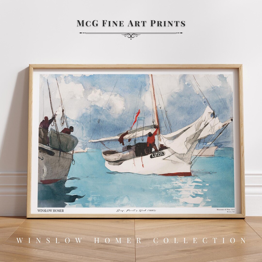 Fishing Boats Key West Gallery Wall Art Maritime Print Vintage ...