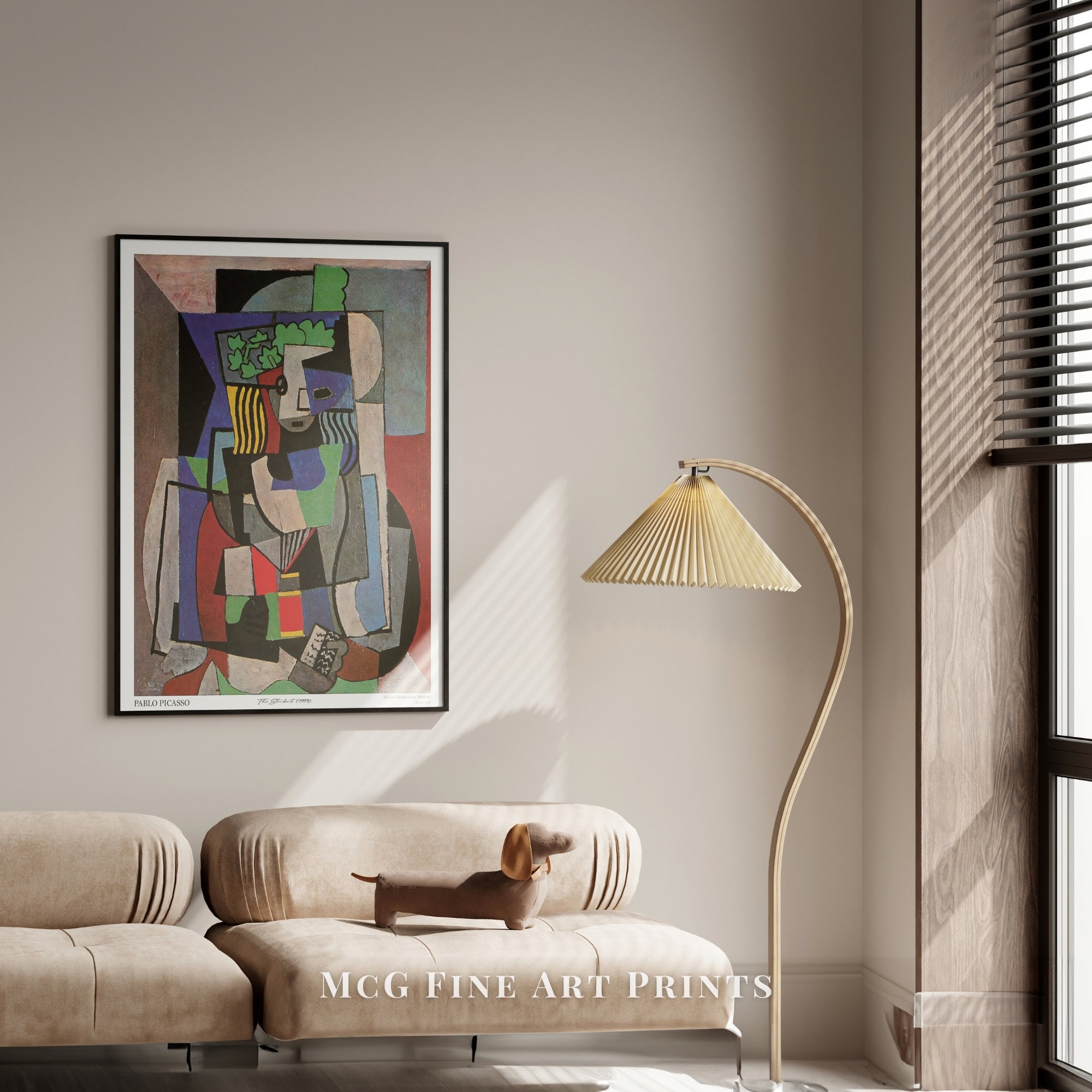 The Student Picasso Gallery Wall Art Print Mid Century Modern Geometric ...