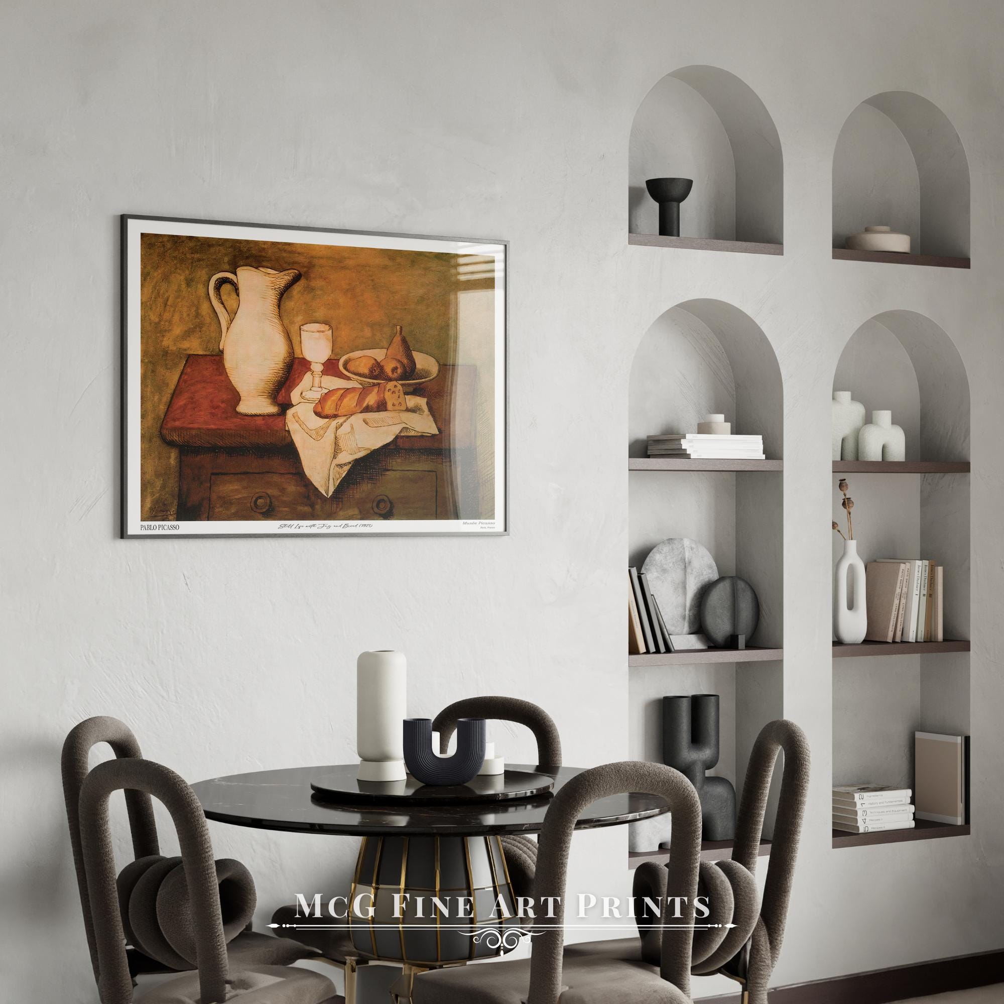 Still Life With Jug and Bread Picasso Gallery Wall Art Food Print Mid ...