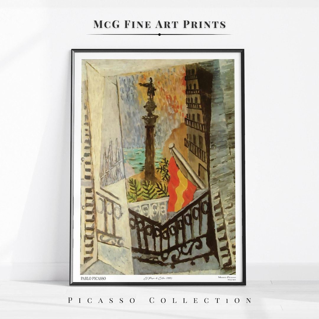 El Paseo De Colón Picasso Mid Century Gallery Wall Art Print Vintage ...