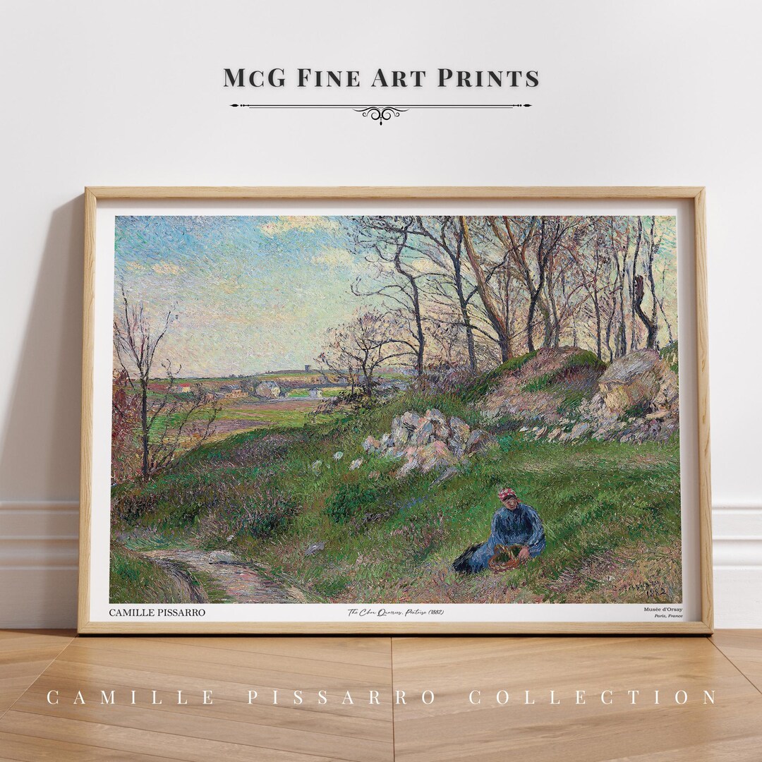 The Chou Quarries Pontoise Gallery Wall Art Print Vintage Green ...