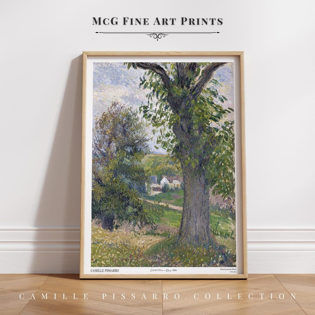 Chestnut Trees in Osny Gallery Wall Art Print Vintage Landscape Oil ...