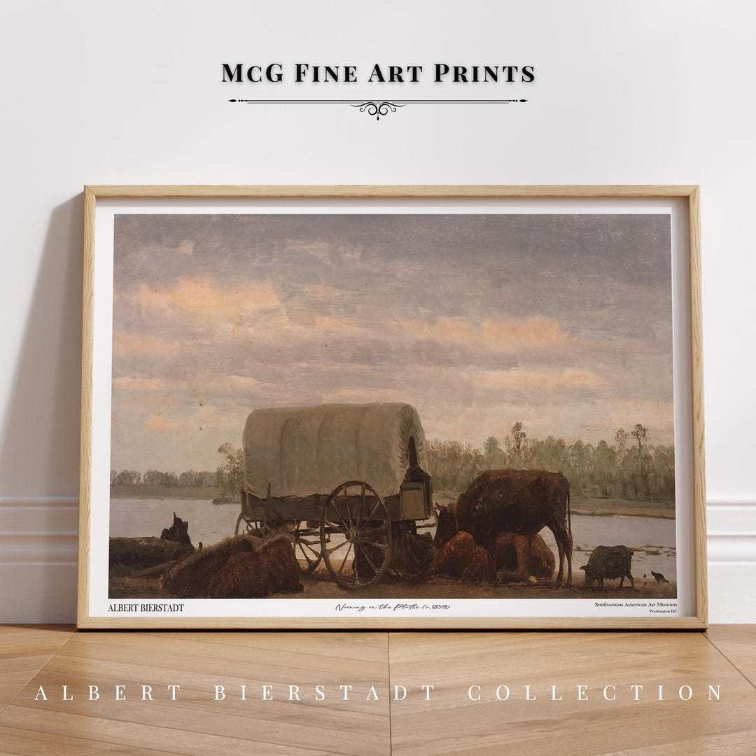 Nooning on the Platte Gallery Wall Art Print Vintage Landscape Oil ...