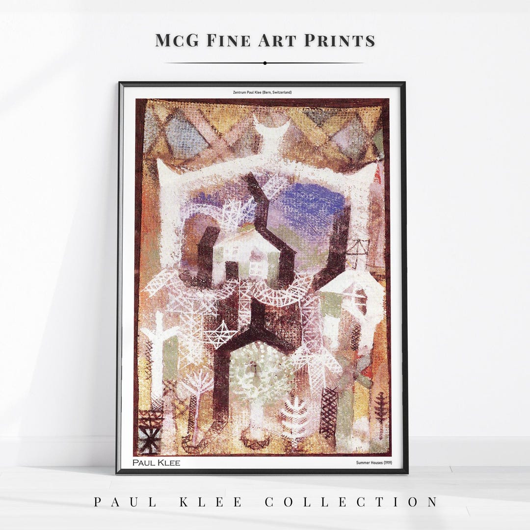 Summer Houses Paul Klee Wall Art Print Mid Century Modern Minimalist ...