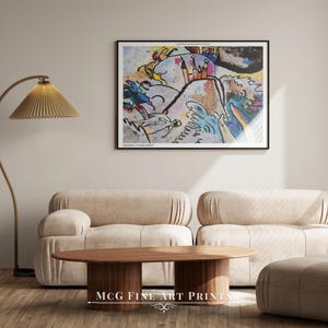 With Sun Kandinsky Gallery Wall Art Poster Print Mid Century Modern Oil ...