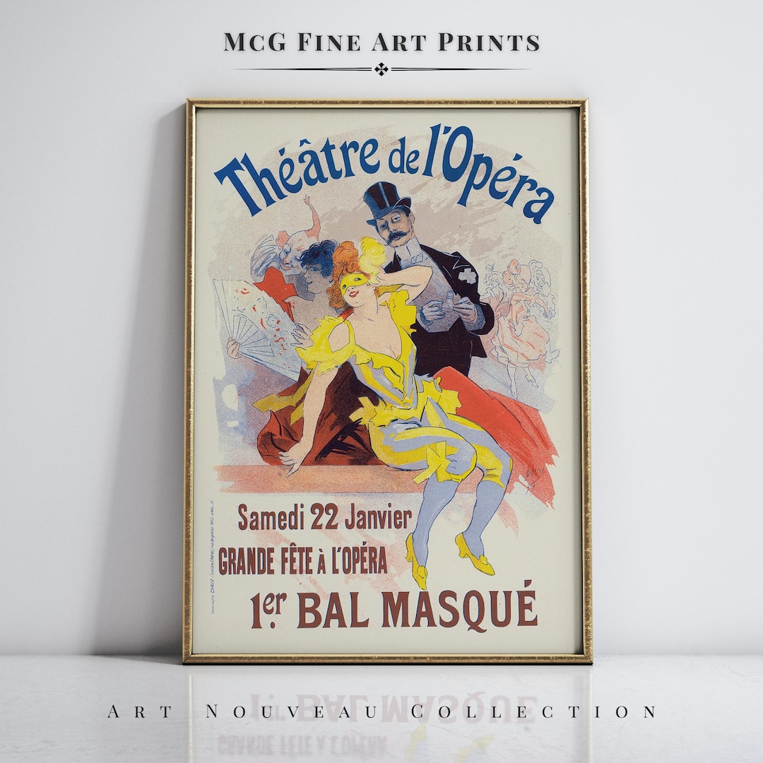 Poster for the Premier Masquerade Ball Wall Art Print Vintage Paris ...