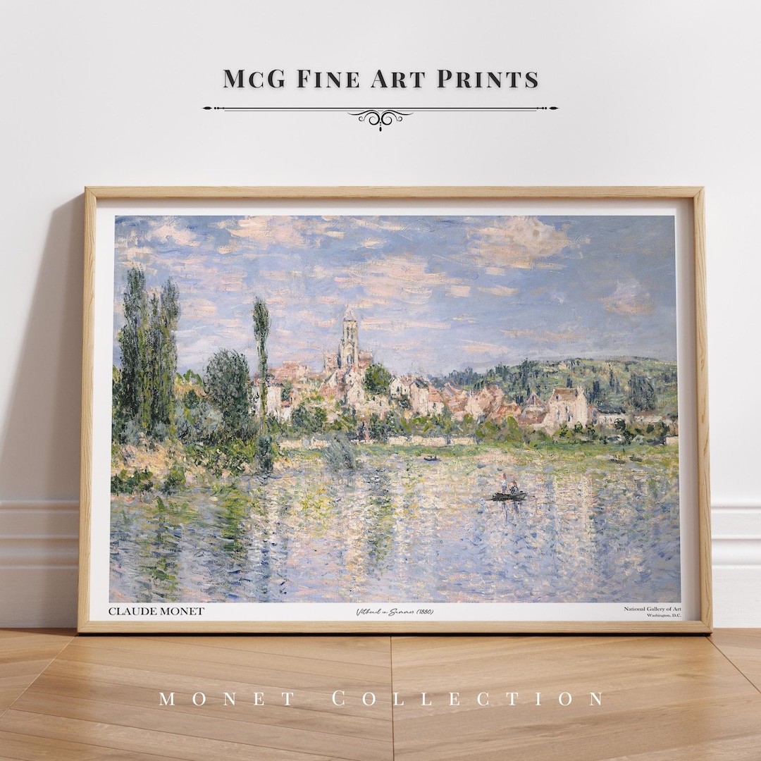 Vetheuil in Summer Monet Gallery Wall Art Print Vintage Riverside ...