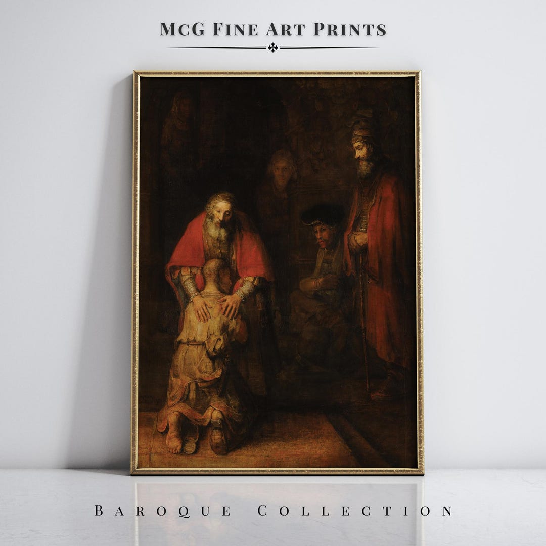The Return of the Prodigal Son Gallery Wall Art Antique Christian Print ...