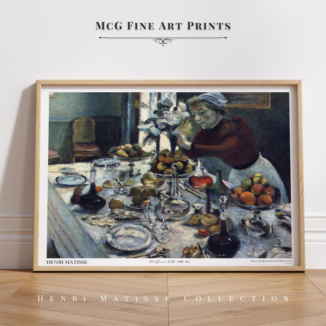 The Dinner Table Matisse Gallery Wall Art Food Print Vintage Still Life ...