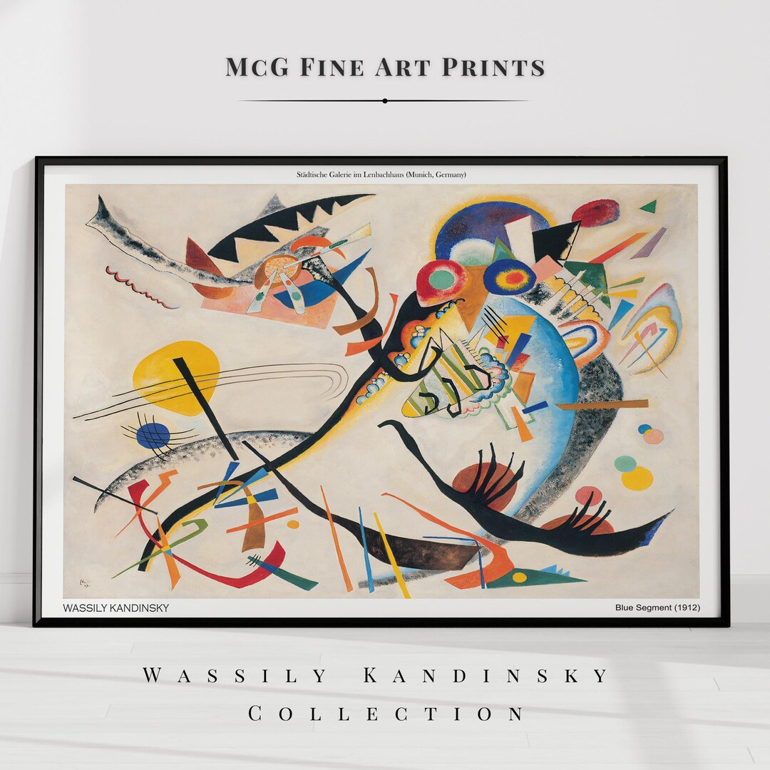 Blue Segment Kandinsky Gallery Wall Art Print Mid Century Modern ...