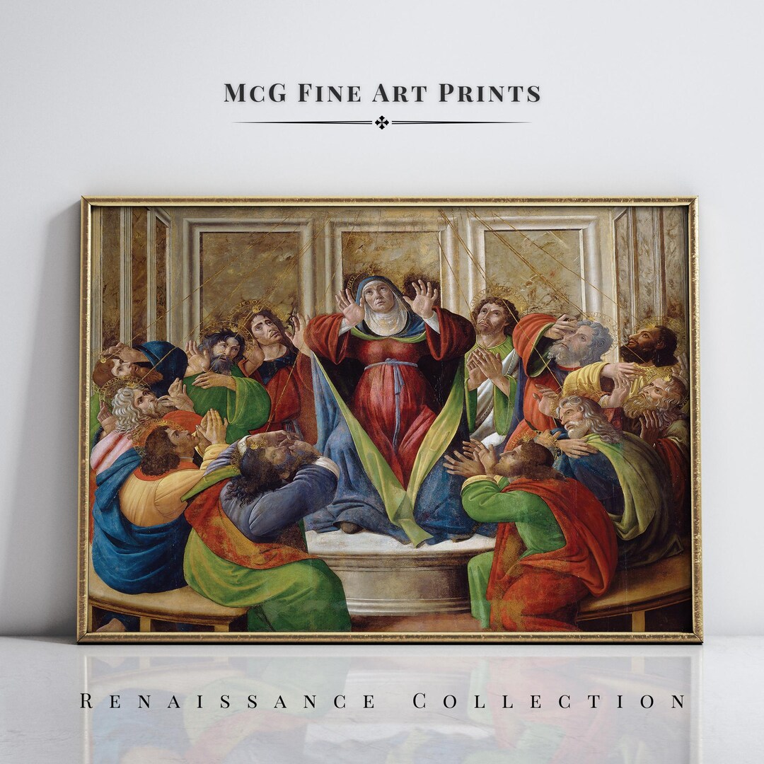 The Descent of the Holy Ghost Gallery Wall Art Print Antique Christian ...